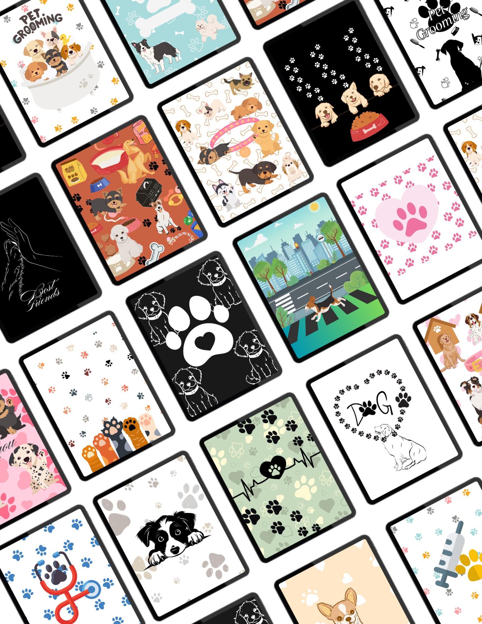 Digital Notebook Covers for Goodnotes Dog Designs -aesthetic iPad ...