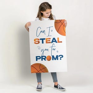 Printable Basketball Prom Proposal Sign, Can I Steal You for Prom, PROM ...