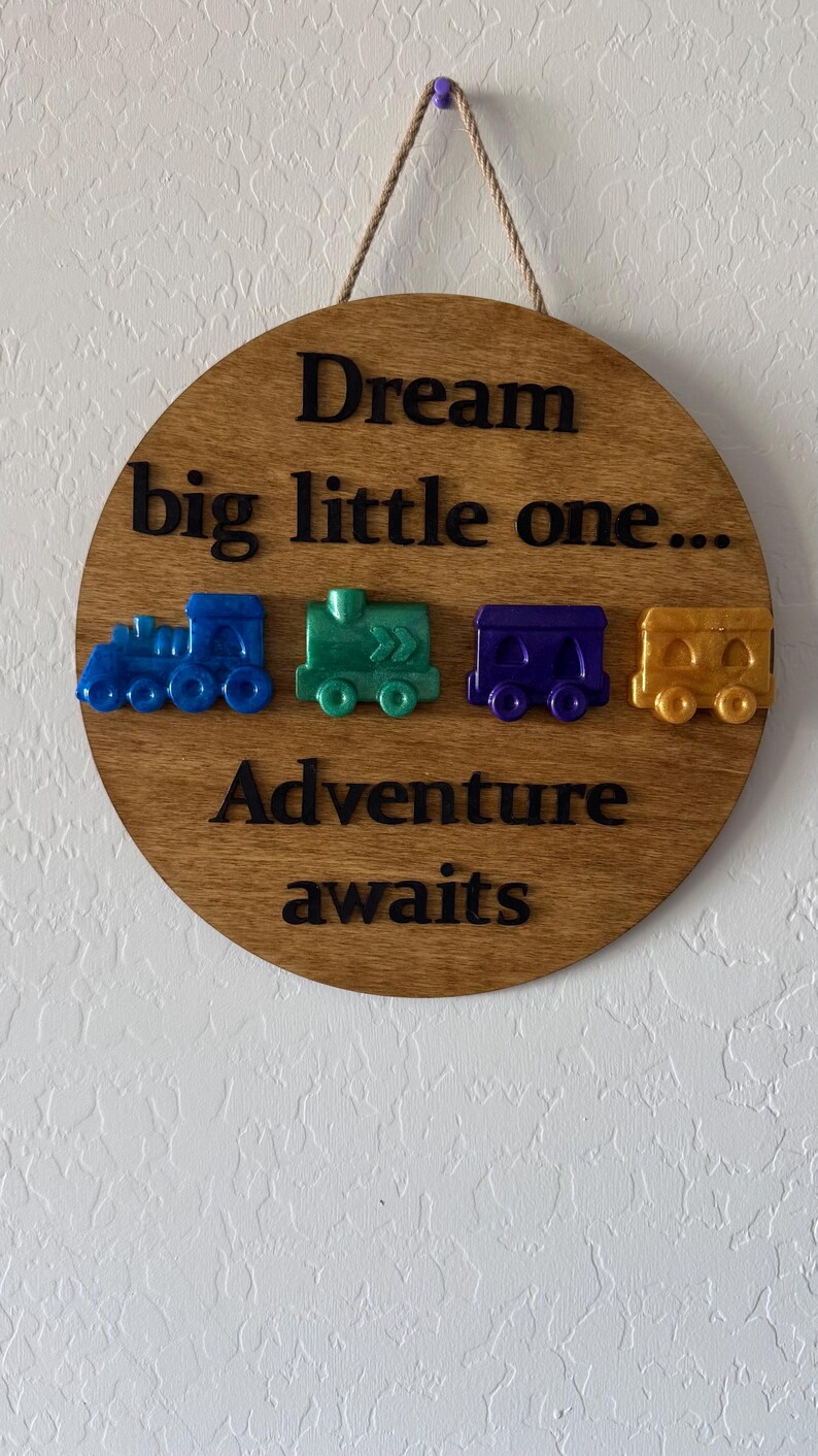 Personalized Kid Train Sign, Custom Train Name Sign, Children Room ...