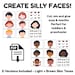 Printable Cut and Paste Activity, Girl Face Assembly Kit, Crafts for ...