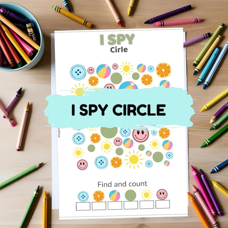 I Spy Shapes Printable for Kids | 4 PDF Worksheets | Preschool Learning ...