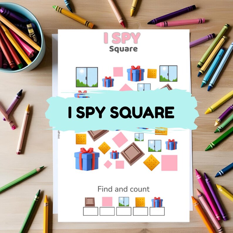 I Spy Shapes Printable for Kids | 4 PDF Worksheets | Preschool Learning ...