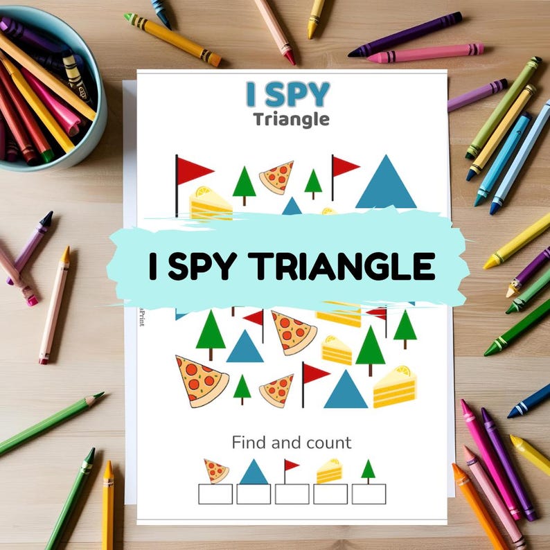 I Spy Shapes Printable for Kids | 4 PDF Worksheets | Preschool Learning Activity | Count and ...