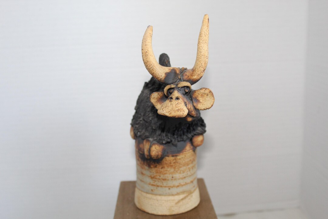 Vintage Todd Warner Ceramic Bull Bell 1977 Signed - Etsy