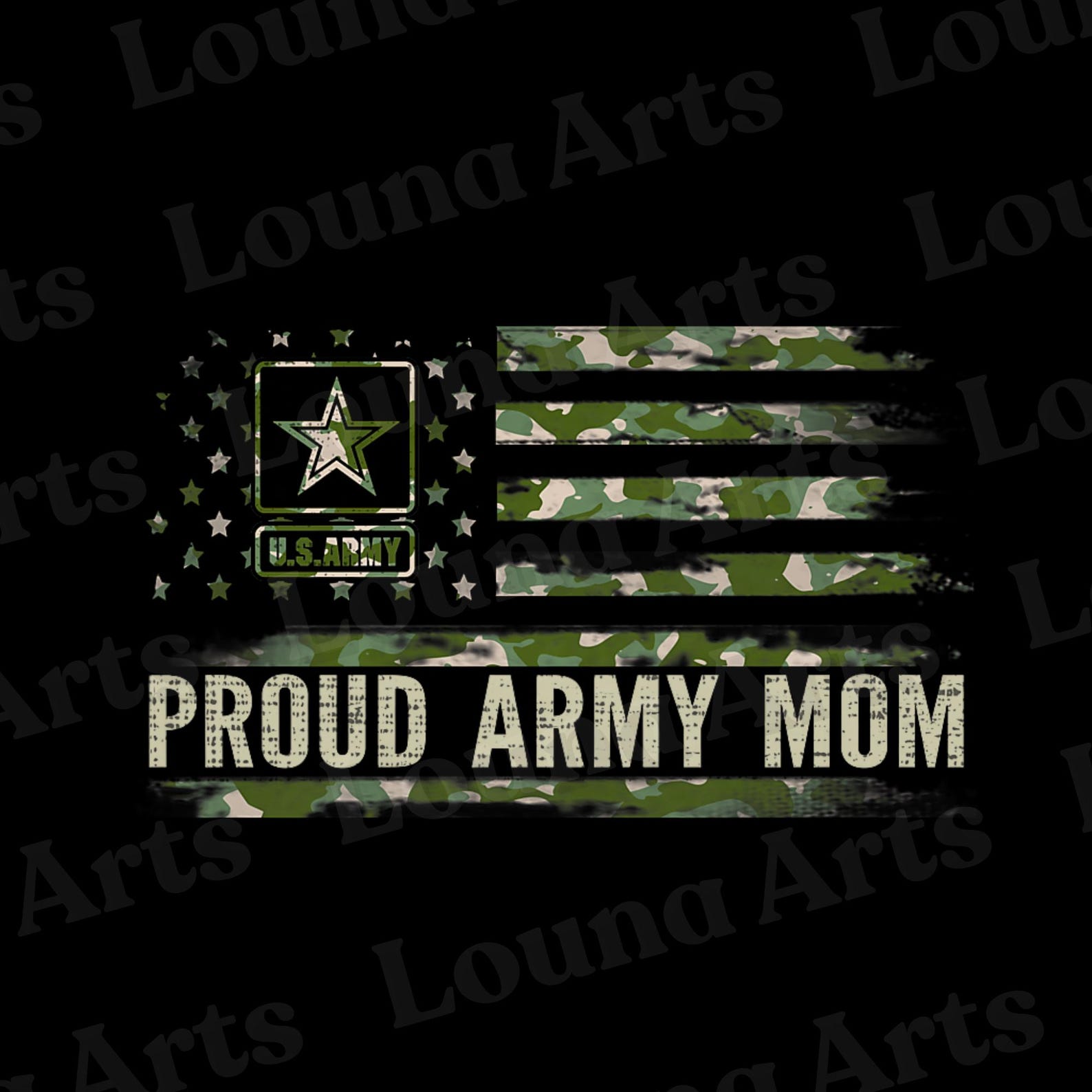 Vintage Proud Army Mom PNG – Camo American Flag T-shirt Design ...