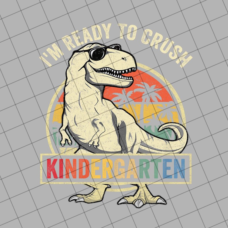 Kindergarten Back to School Dinosaur PNG T-shirt Design Boys Students ...