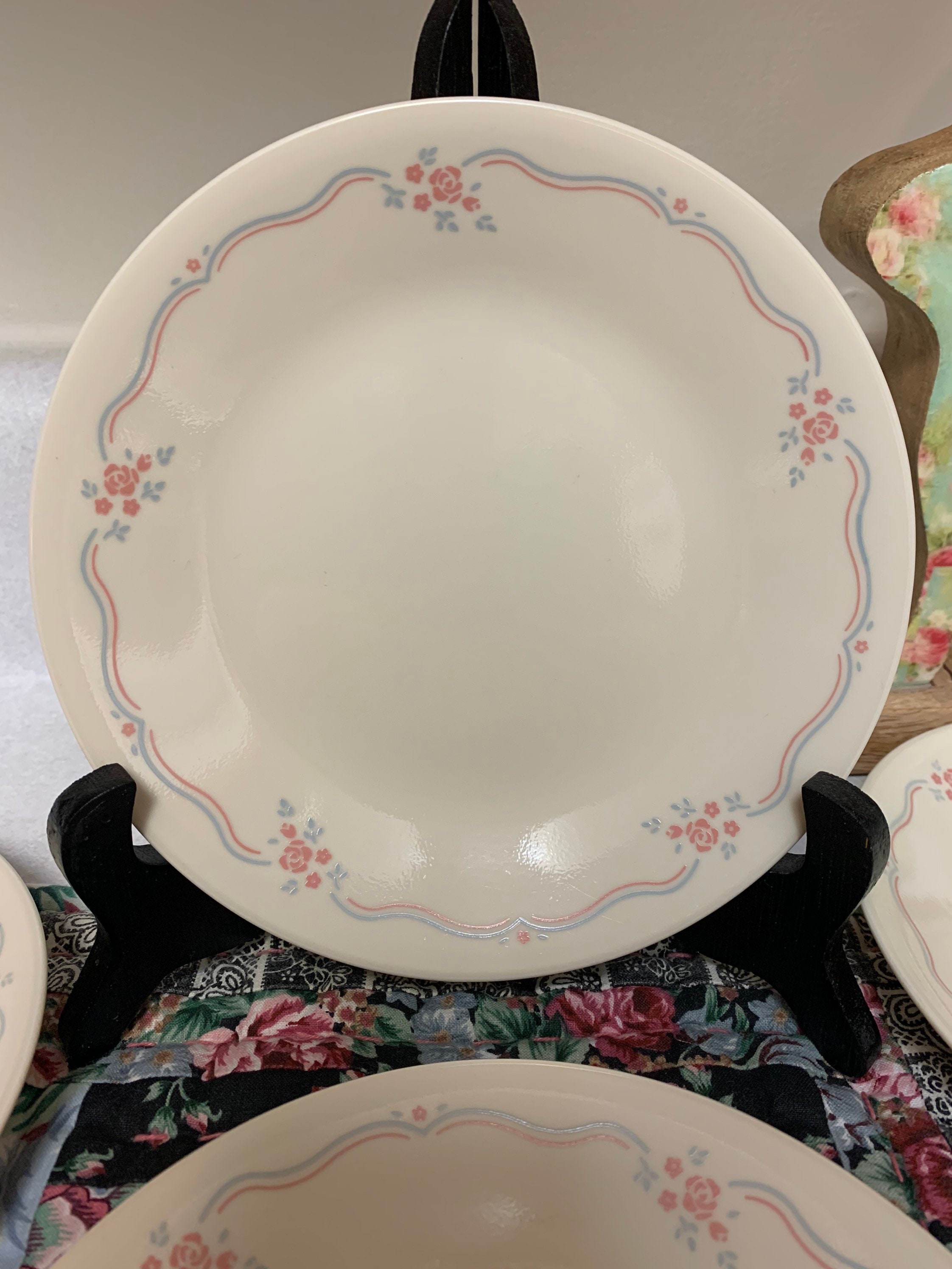 Vintage Corelle English Breakfast 8 Piece Set of Dessert | Etsy