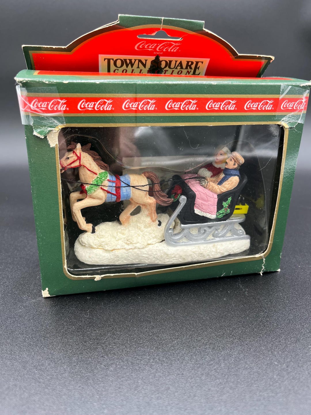 Coca Cola Figurine Sleigh Ride Coca Cola Town Square Collection ...