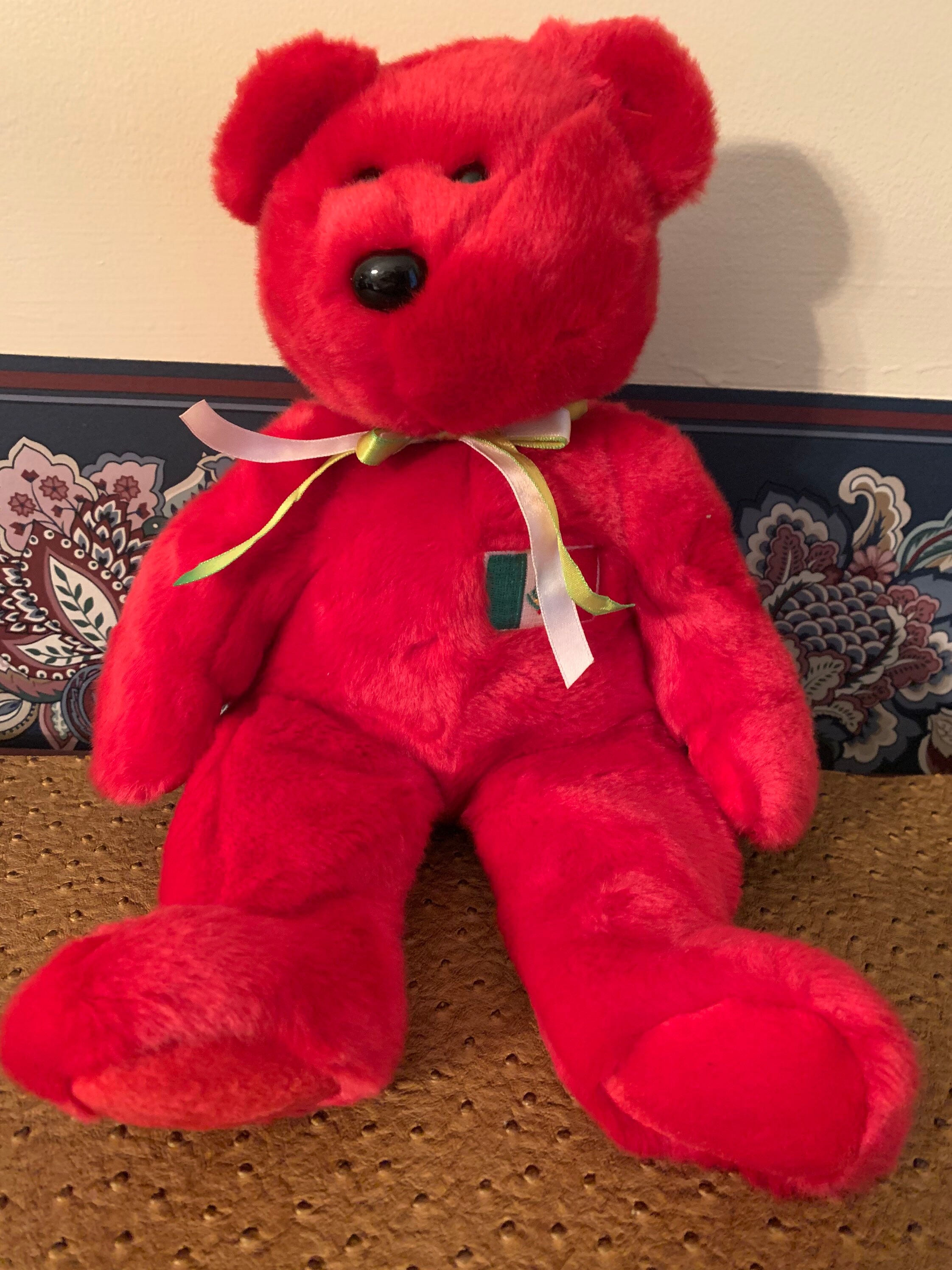 Vintage TY Beanie Buddy Osito Red Plush Teddy Bear Vintage - Etsy UK