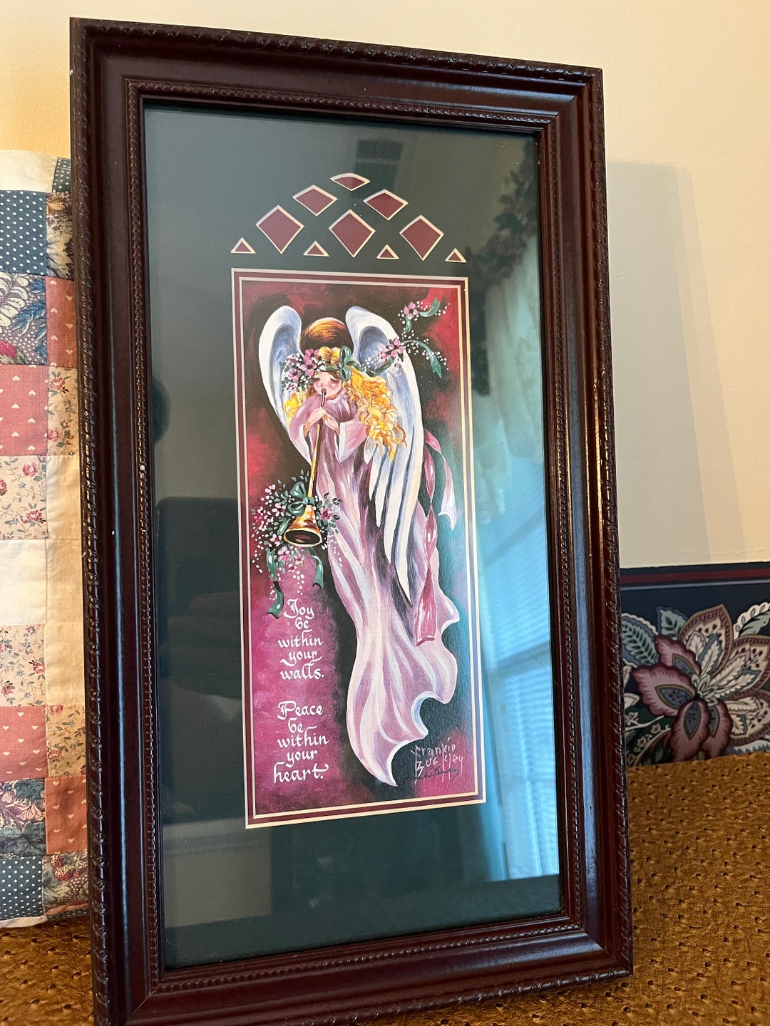 Vintage Angel Framed Print Home Decor Christmas Decor Framed Artwork ...