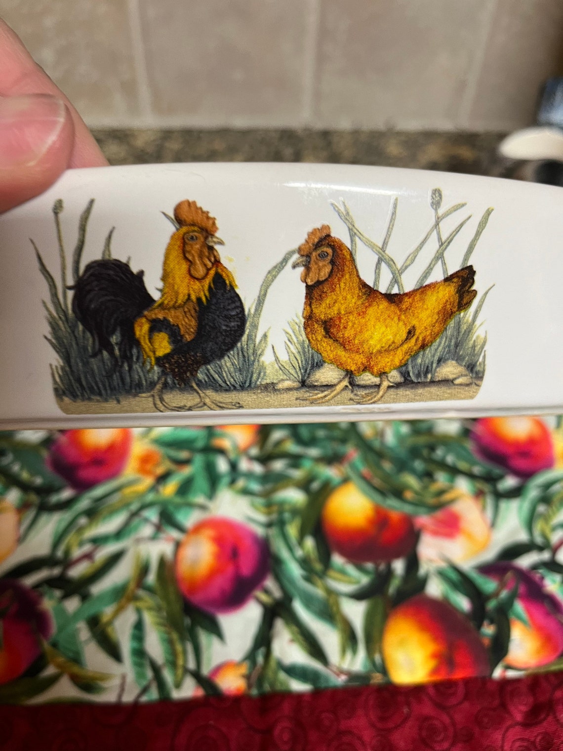 Vintage Kent Pottery Rooster Baking Dish Farmhouse Decor - Etsy