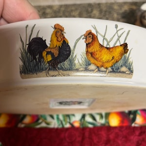 Vintage Kent Pottery Rooster Baking Dish Farmhouse Decor Farmhouse ...