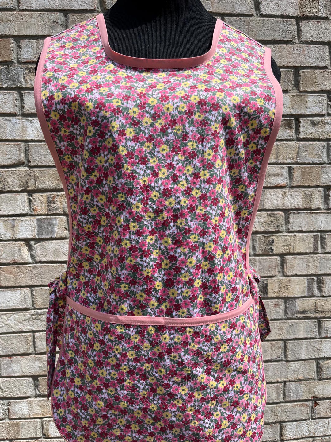 Apron for Adults Dainty Pink Floral Apron Picnic Apron Hand Crafted ...