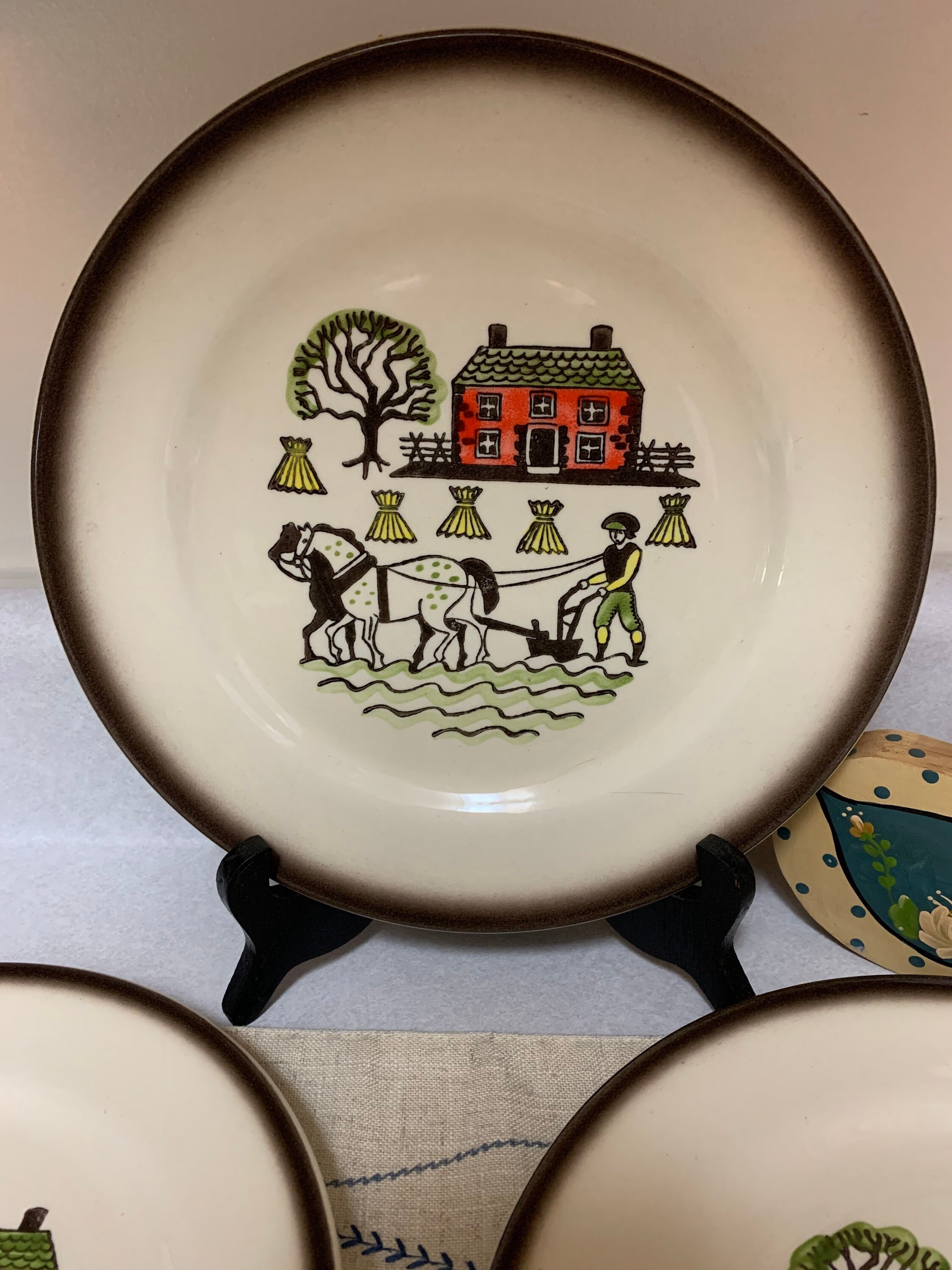 Vintage Colonial Heritage 4 Piece Dinner Plate Set Made By | Etsy