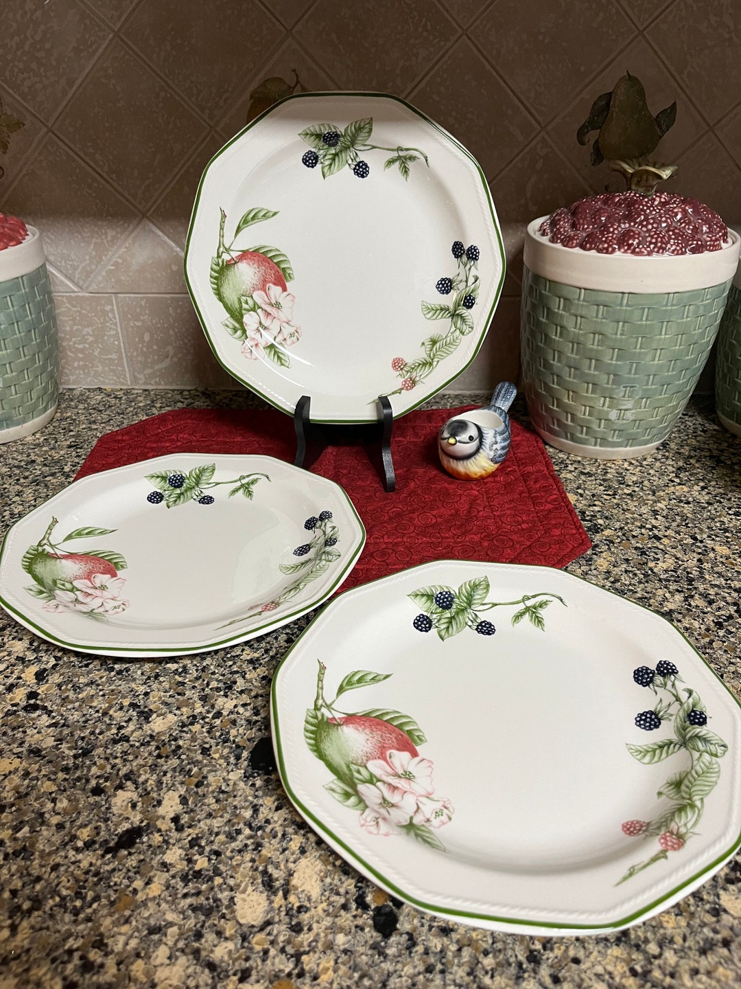 Vintage Churchill Victorian Orchard Dinner Plate Set 3 Pieces the ...