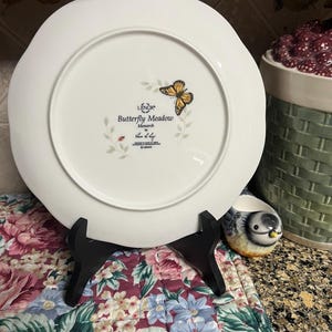 Butterfly Meadow Lenox Monarch Butterfly Luncheon Plate Made in the USA ...