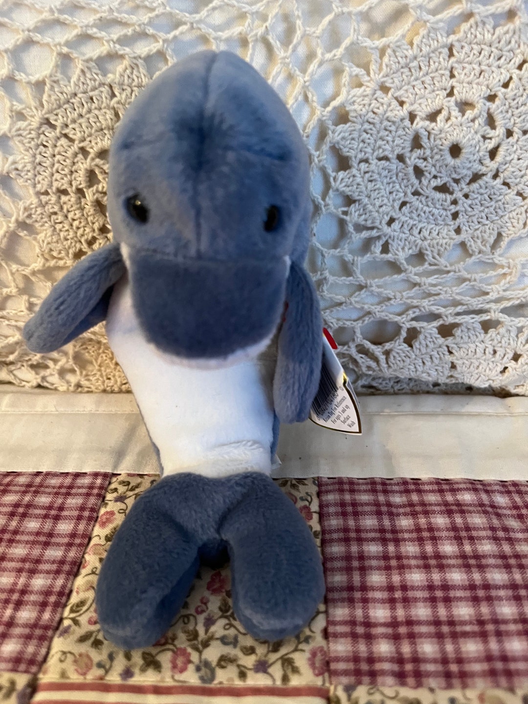 Vintage TY Beanie Baby Echo the Dolphin Plush Beanie 1996 Vintage Blue ...