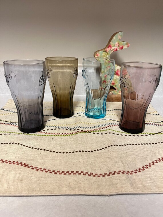 Vintage Coca Cola Glass Set 4 Piece Set Soda Glass Water Glass | Etsy