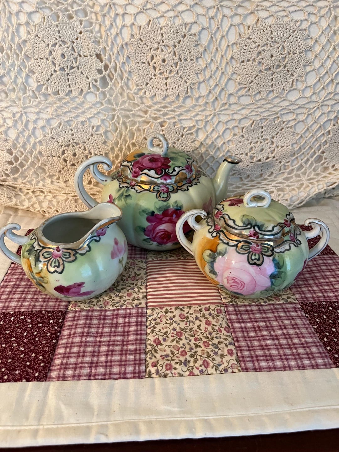 Tea Pot Set Victorian Tea Pot Bavarian Tea Pot Set Roses Tea Pot Set ...