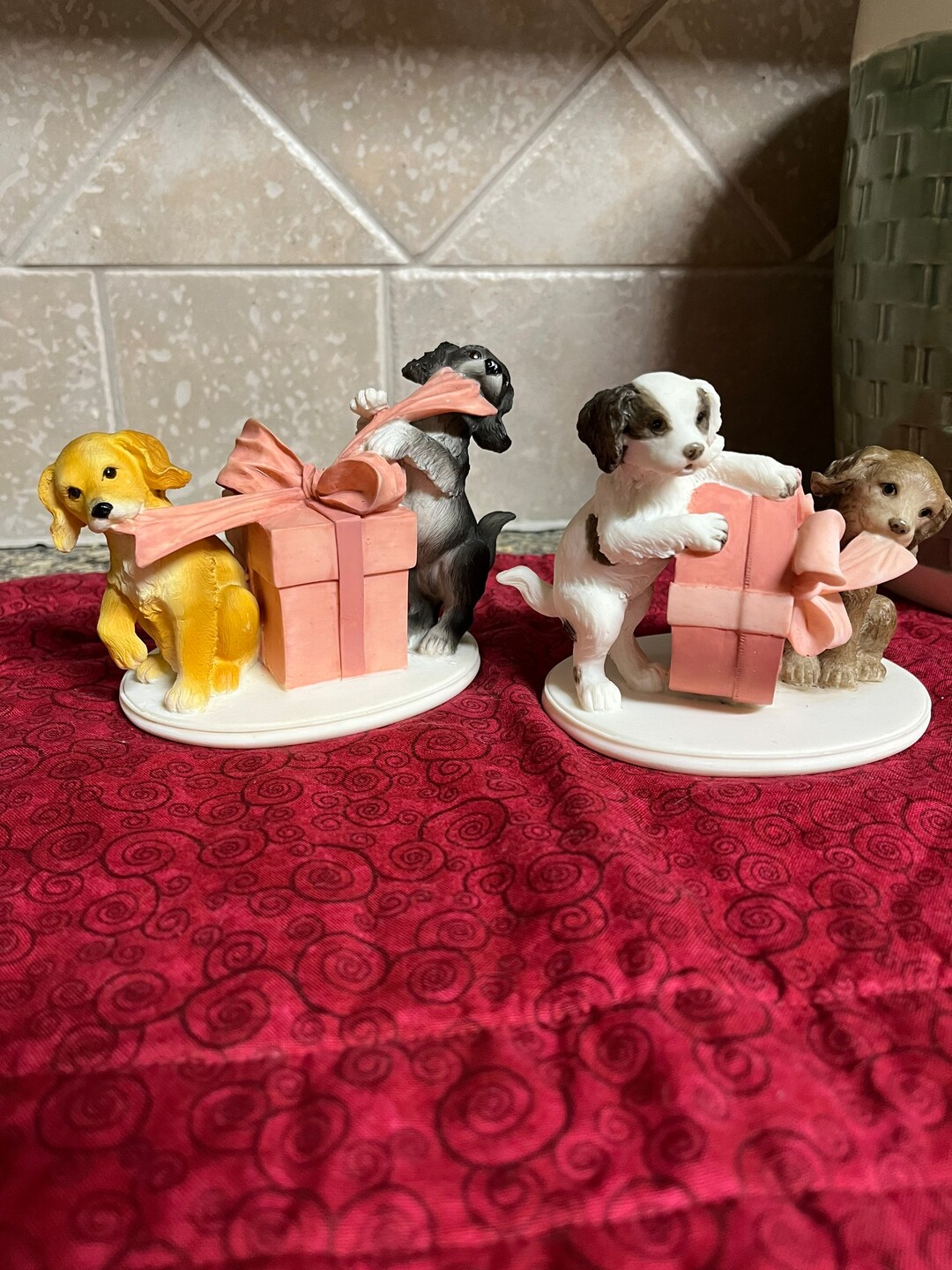 Vintage Home Interiors Figurine Set 2 Pieces What’s Inside Dog Figurine ...