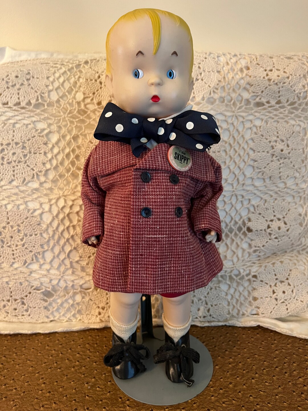 Vintage Skippy Doll Vinyl 14 Inch Skippy Doll With Outfit Shoes and ...