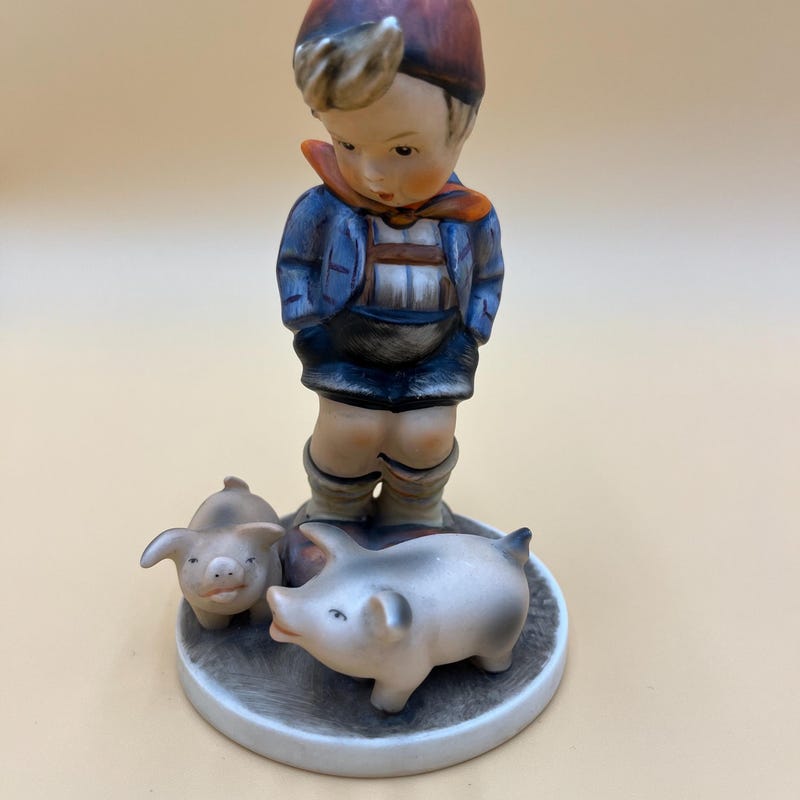 Hummel With Pig Figurine - Etsy