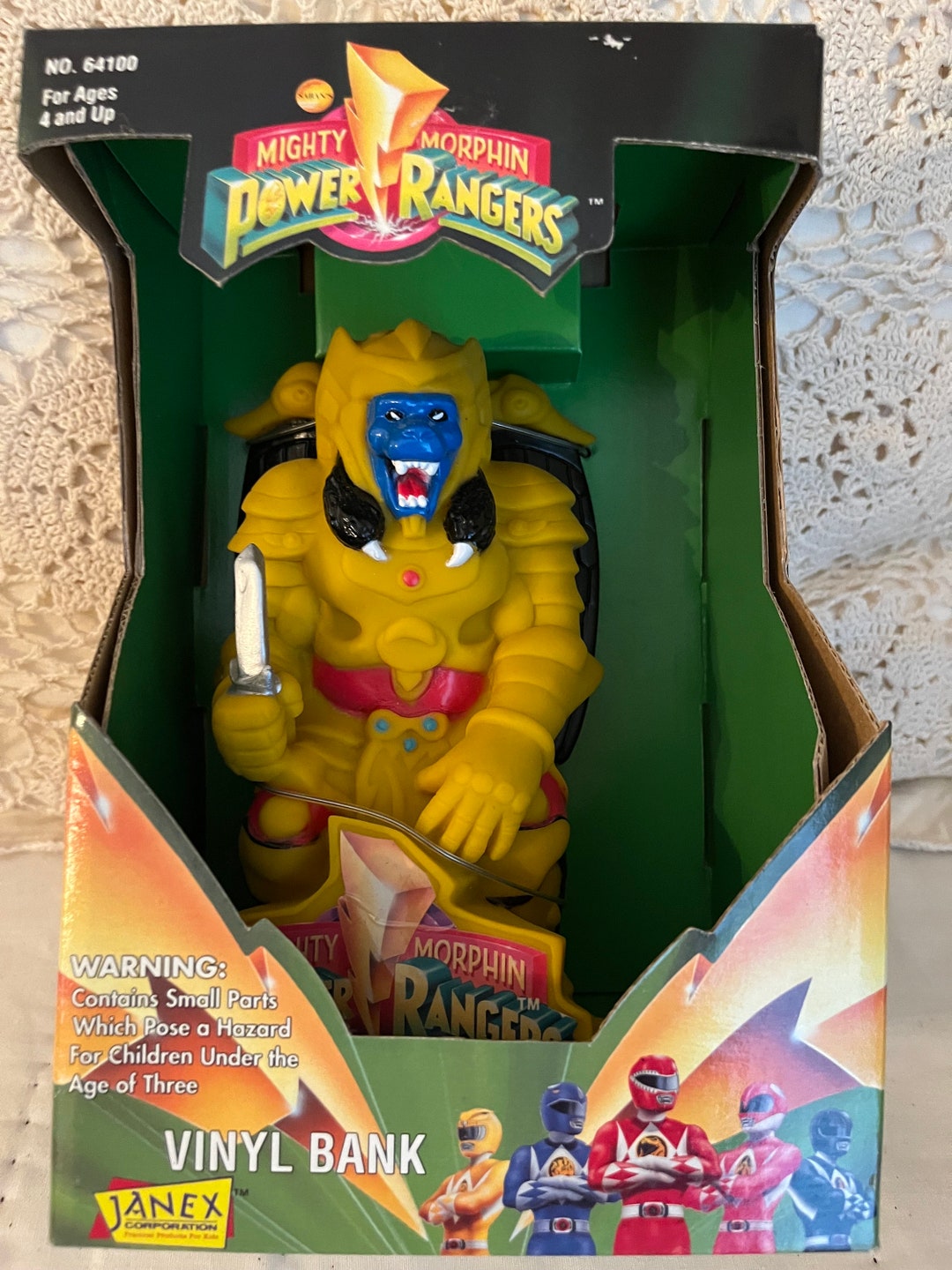 Vintage Power Ranger Vinyl Bank Mighty Morphin Power Ranger Bank Janex ...