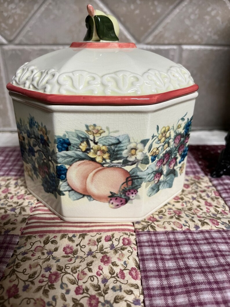 Vintage Avon Sweet Country Harvest Small Canister Kitchen - Etsy