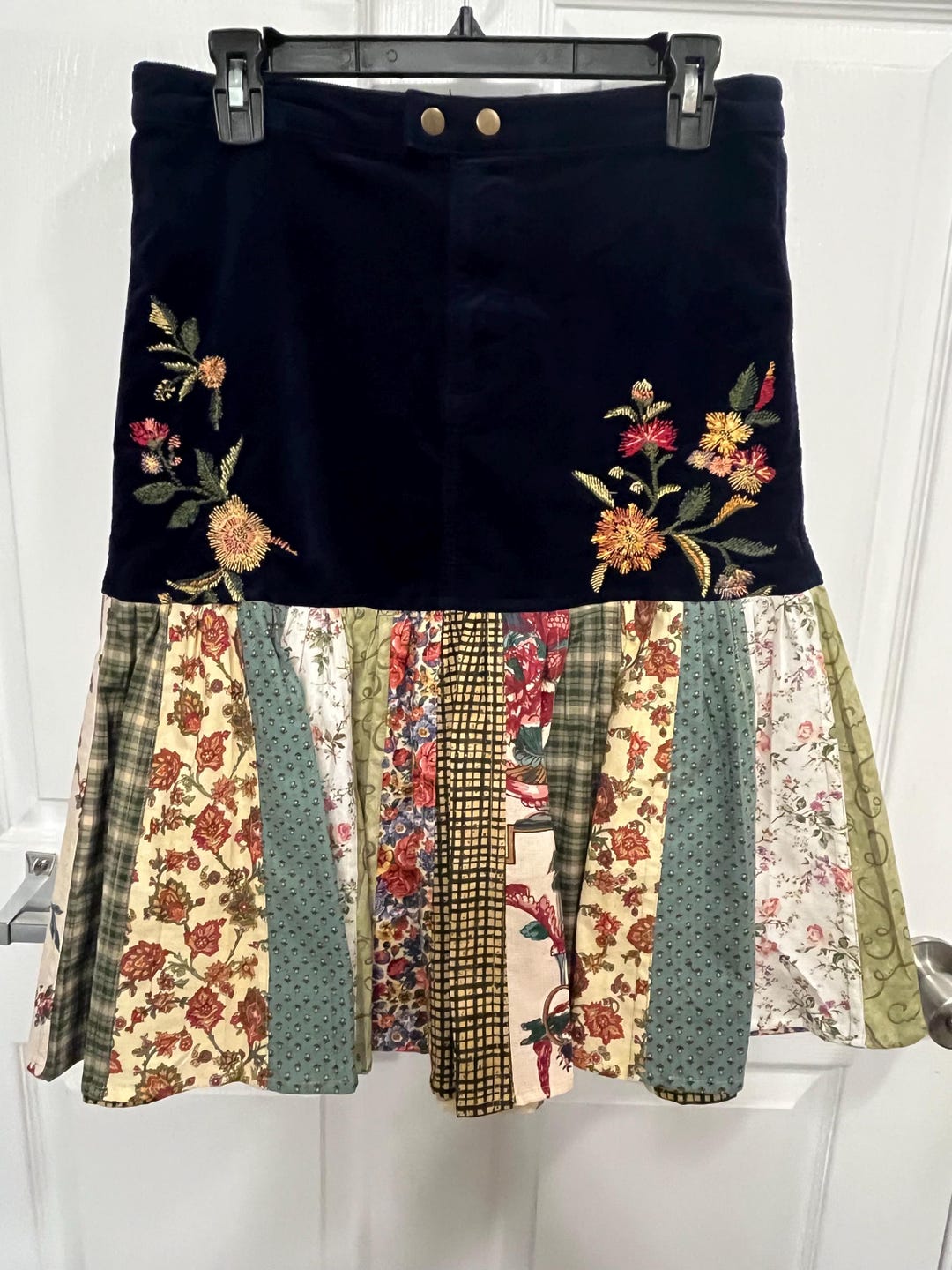 Repurposed Corduroy Skirt Western Skirt Boho Skirt Country Chic Skirt ...