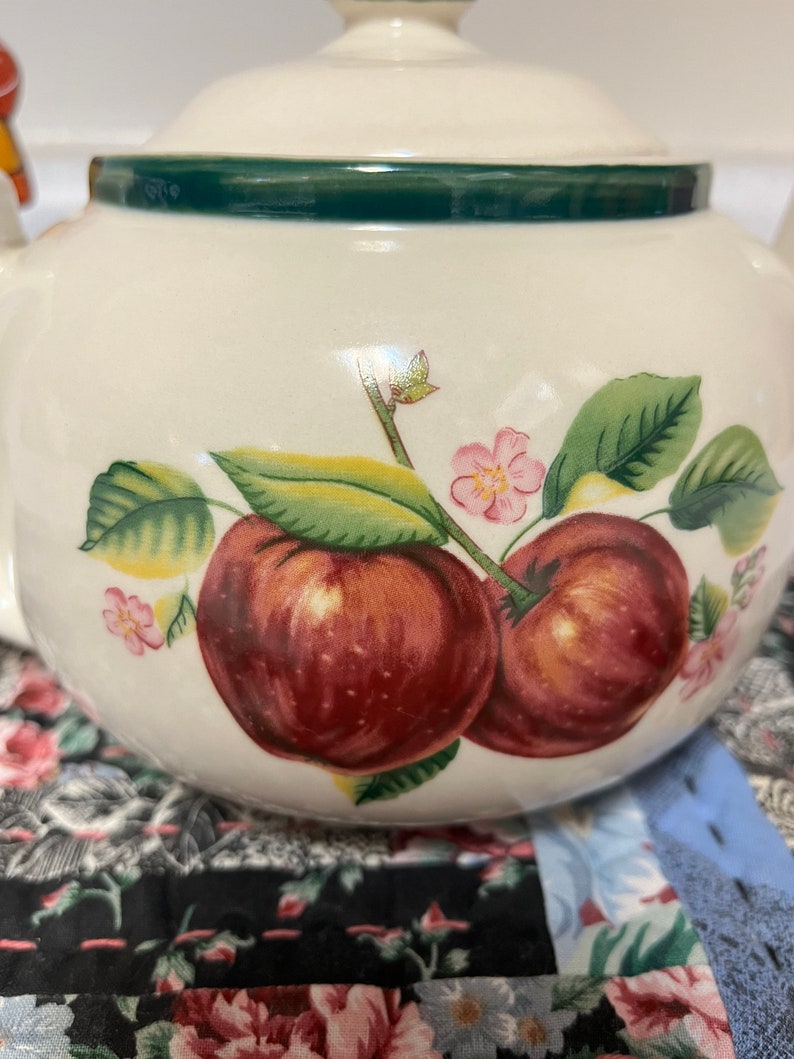 Vintage Pearl China Apple Stoneware Tea Pot Fall Tea Pot - Etsy