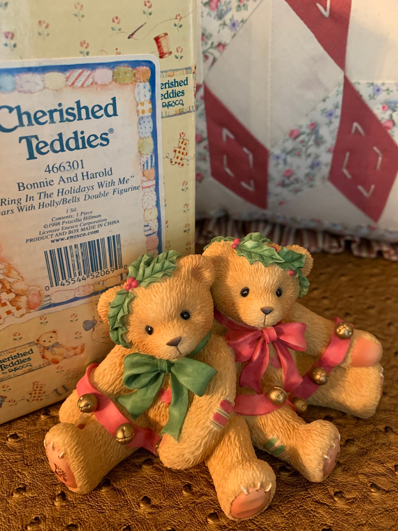 Vintage Cherished Teddies Figurine Bonnie and Harold 466301 | Etsy
