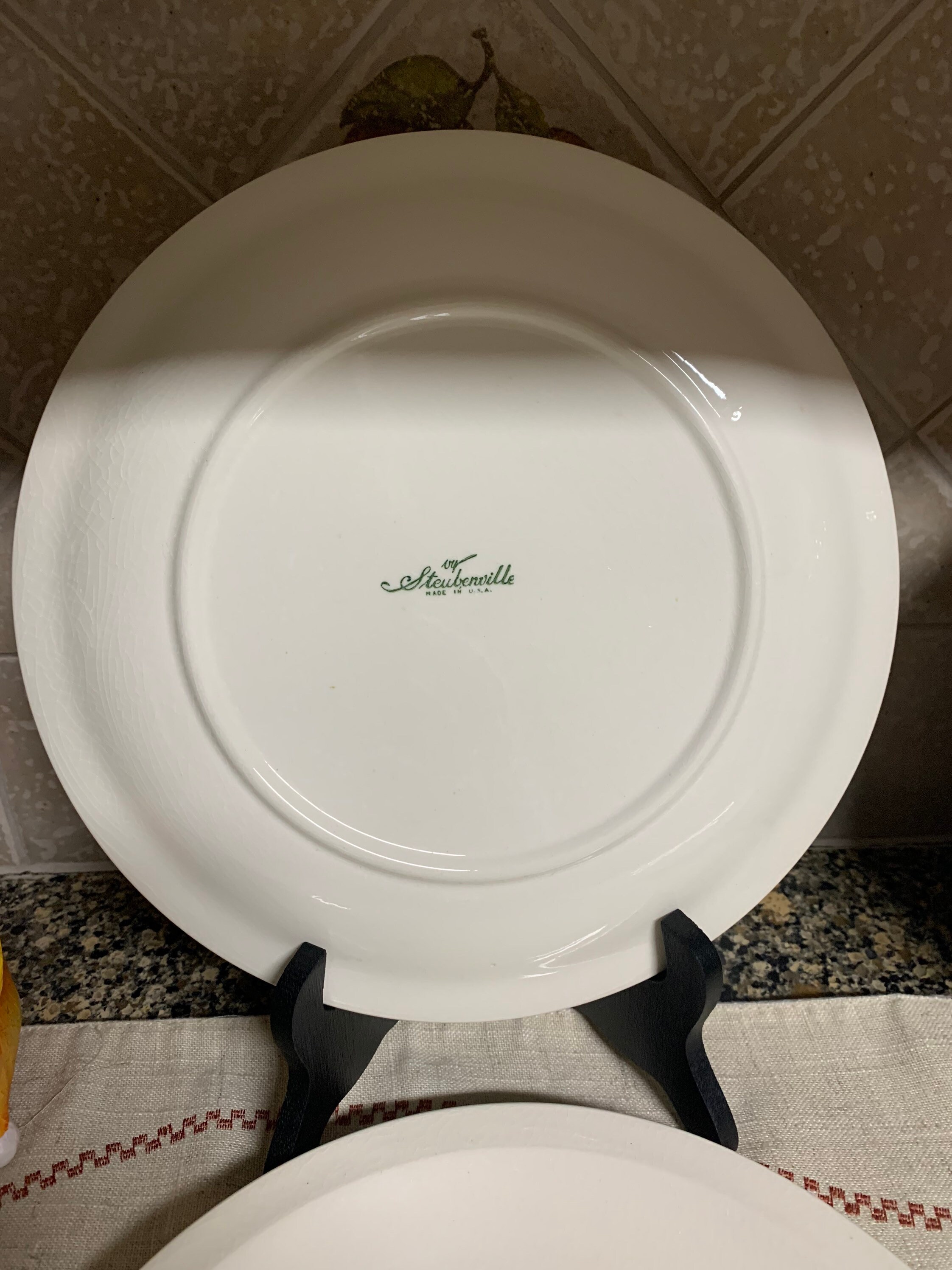 Plates Vintage Steubenville Pink Floral 5 Piece Set Of Dinner Plates ...