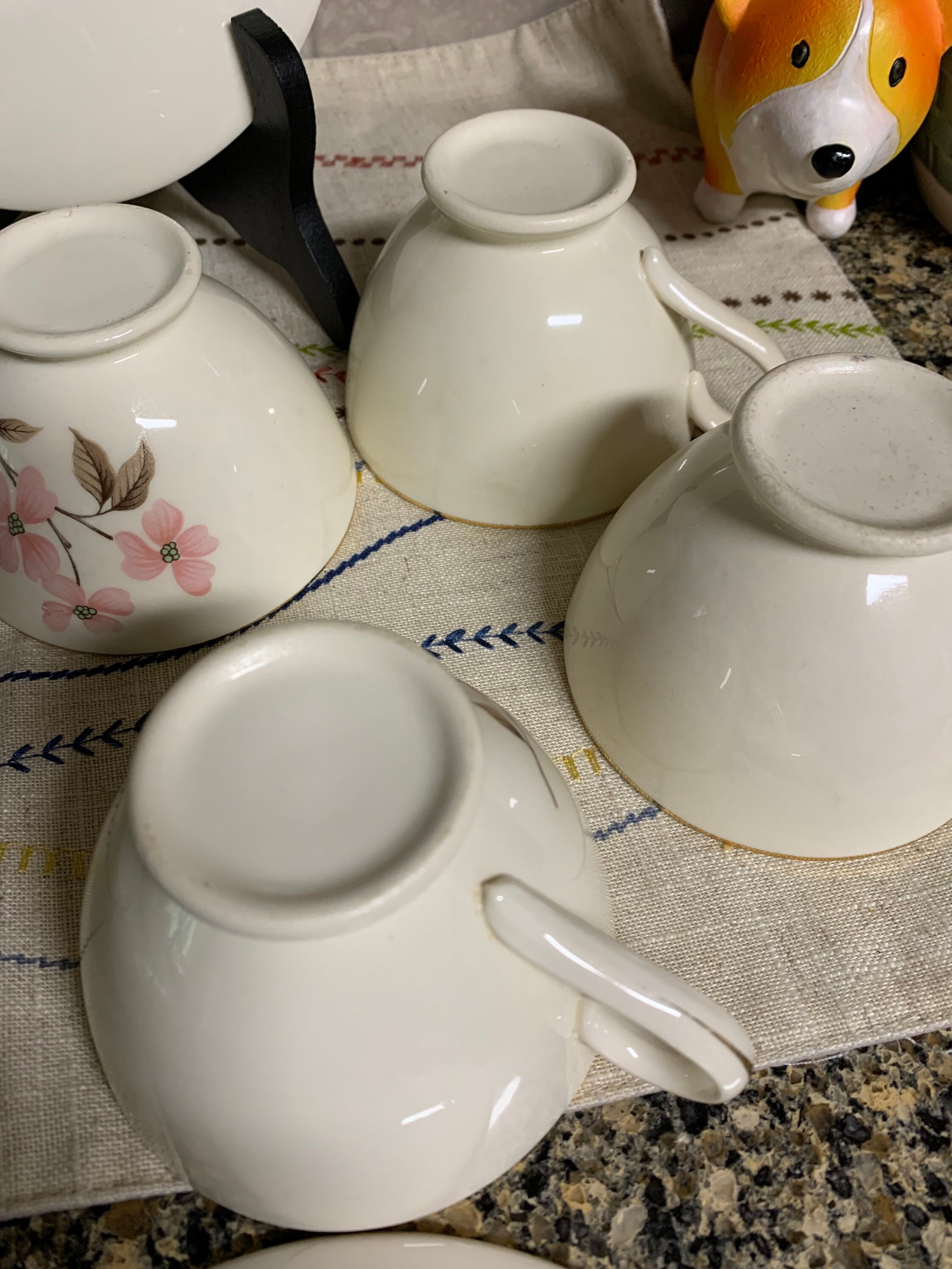 Vintage Knowles China Dogwood 6 Piece Set Tea Cups and Saucers | Etsy