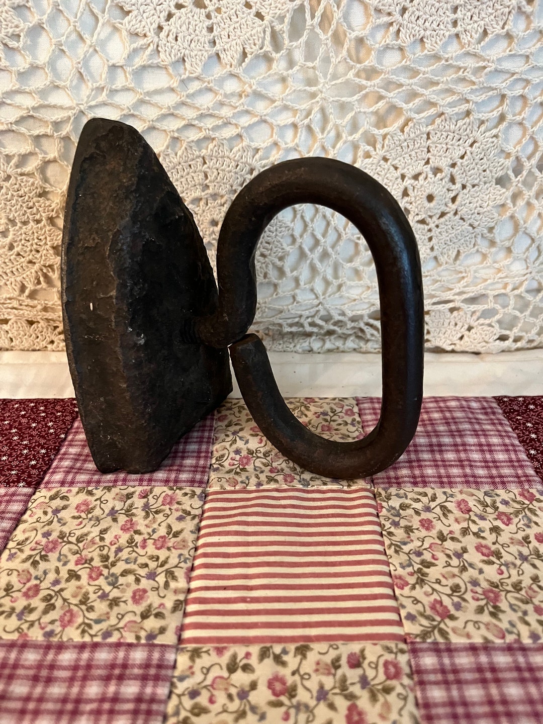 Vintage Cast Iron Clothing Iron Heated Iron Vintage Stove Top Iron ...