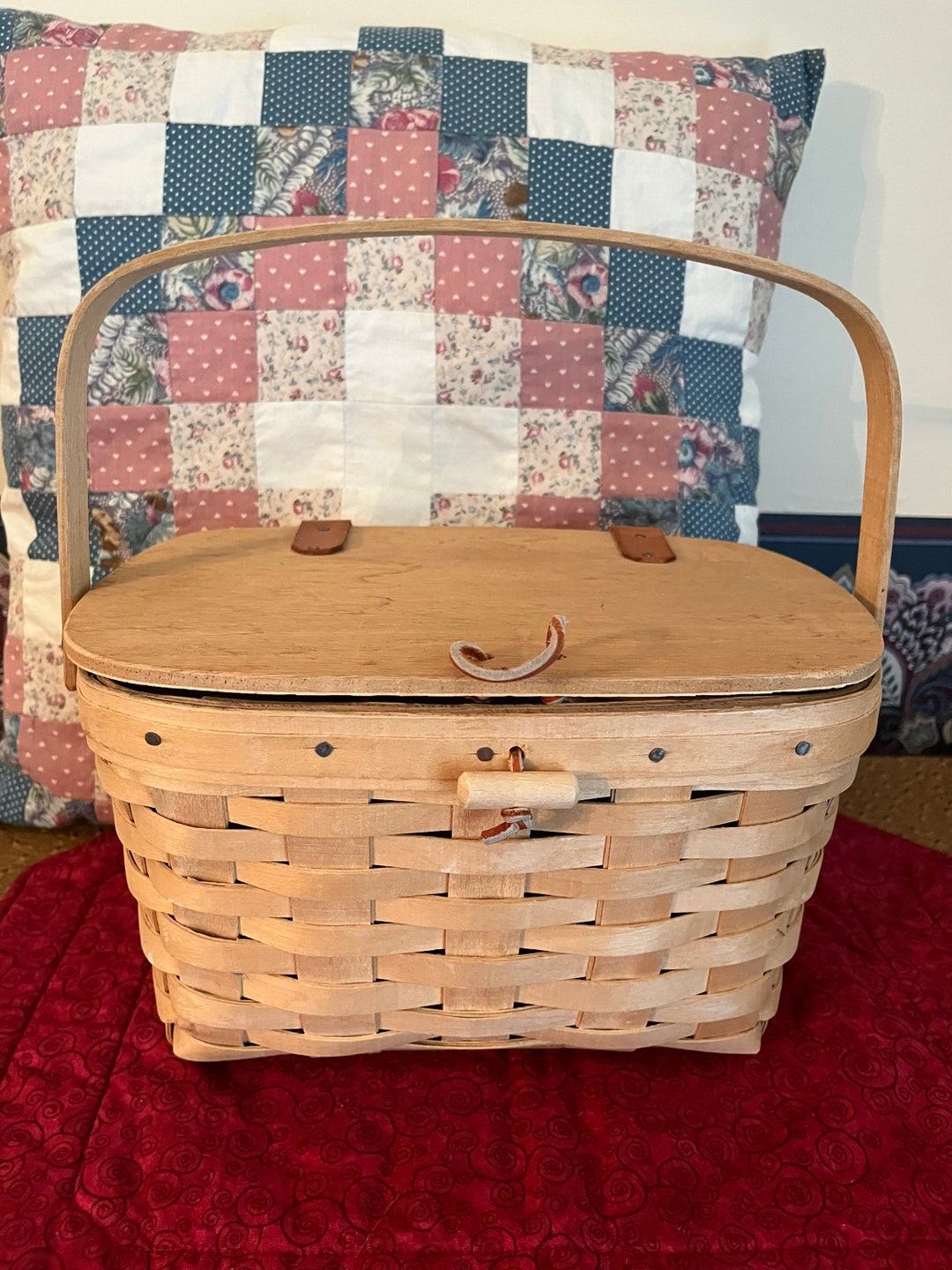 Vintage Longaberger Woven Wooden Purse - 1984 Handbag - Etsy