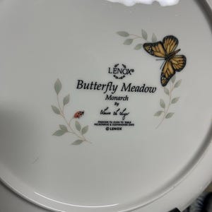 Butterfly Meadow Lenox Monarch Butterfly Luncheon Plate Made in the USA ...