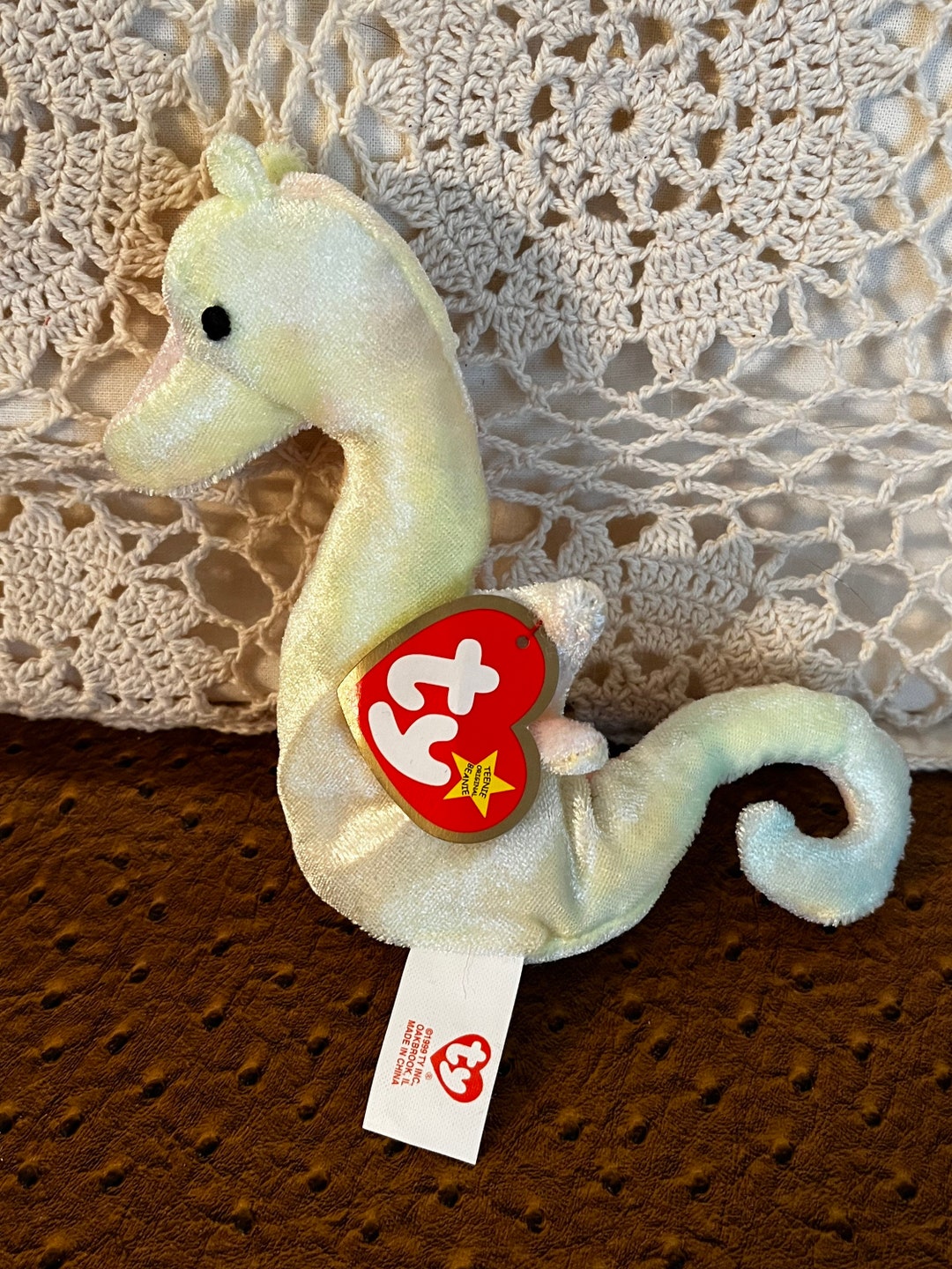 1999 Vintage TY Teenie Beanie Baby Neon the Seahorse - Etsy