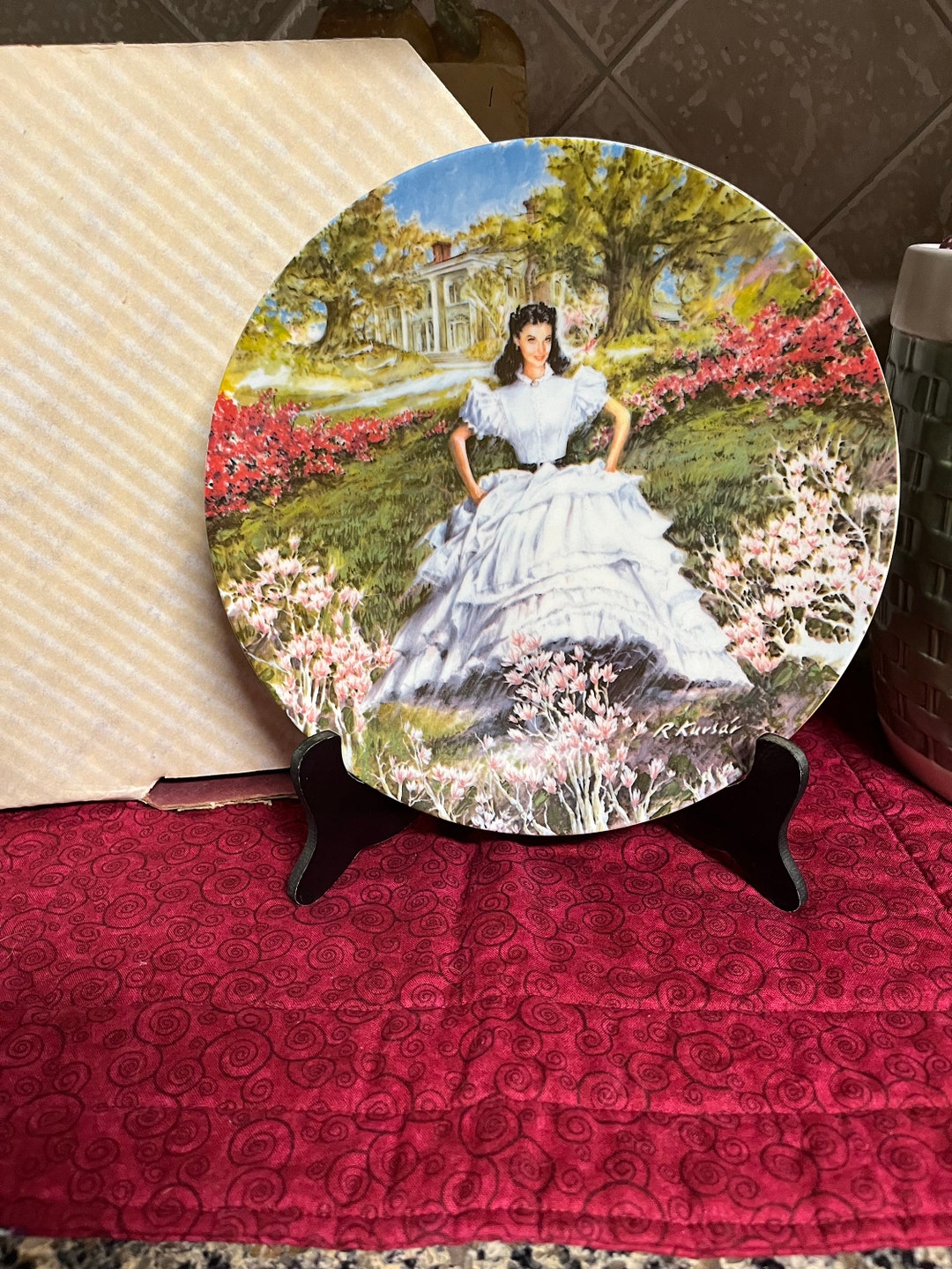 Vintage Knowles China Gone With the Wind Plate Scarlet Ohara Plate ...