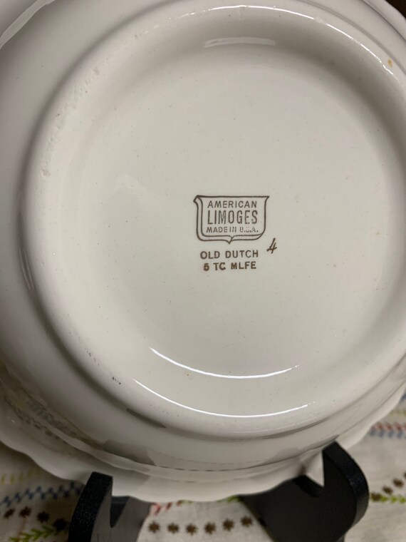 Dining & Serving Vintage American Limoges Old Dutch Red Tulip Serving ...