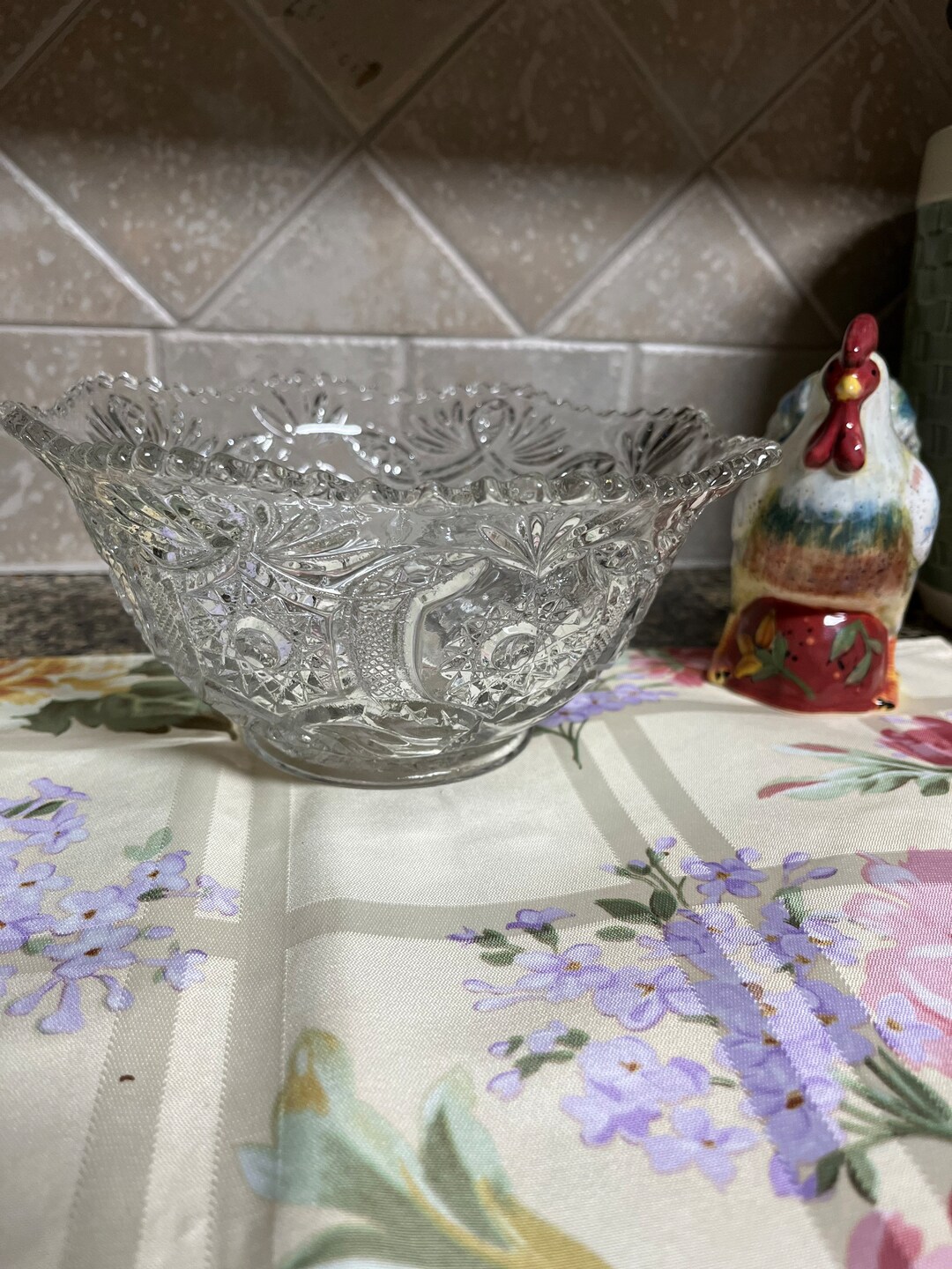 Vintage Imperial Glass Bowl Serving Bowl Fruit Bowl - Etsy