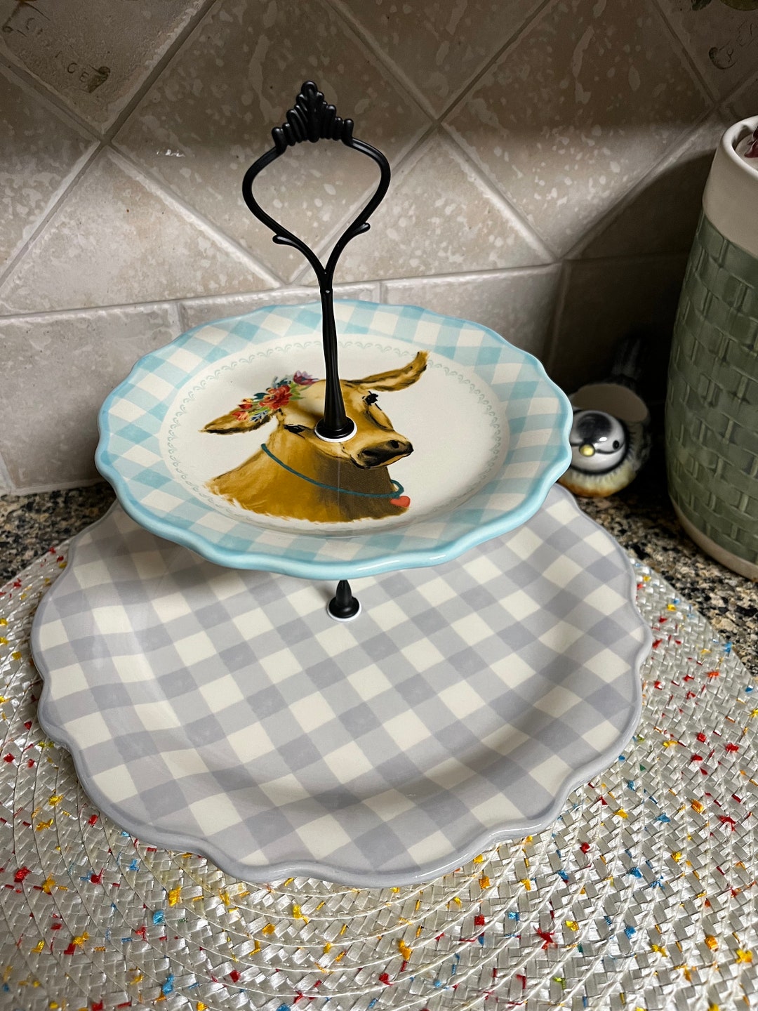 Vintage Pioneer Woman Cow Tray Western Snack Tray Tidbit Tray Party ...