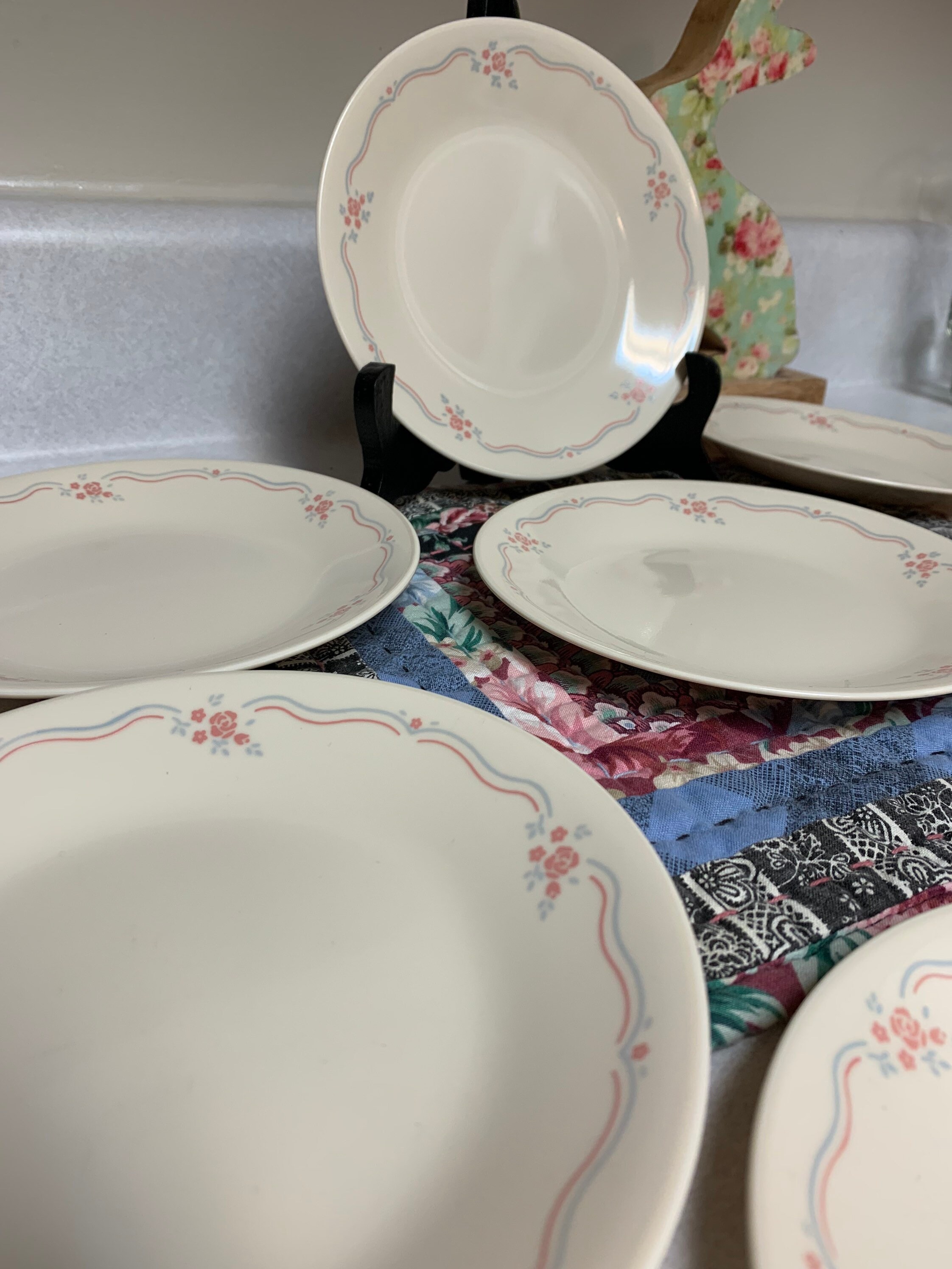 Vintage Corelle English Breakfast 8 Piece Set of Dessert | Etsy