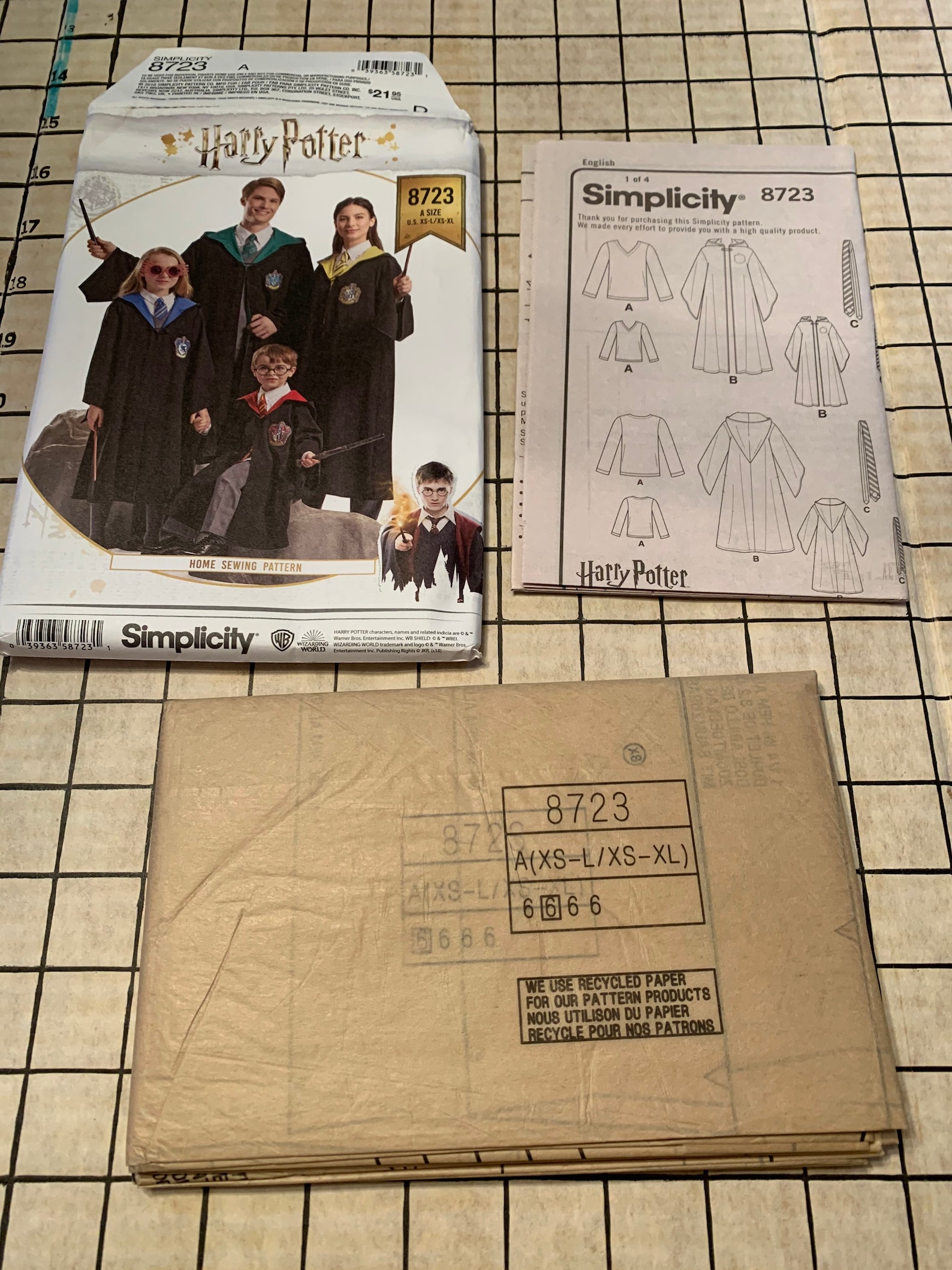 Simplicity Sewing Pattern 8723 Harry Potter Costume Harry | Etsy