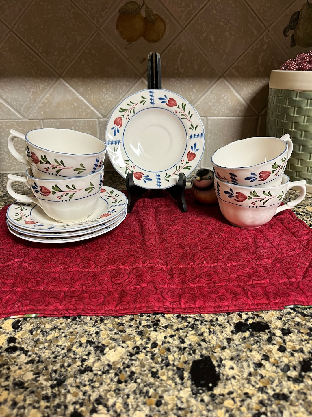 Vintage Nikko Provincial Design Tea Cup Set 8 Pieces Tea Party China ...