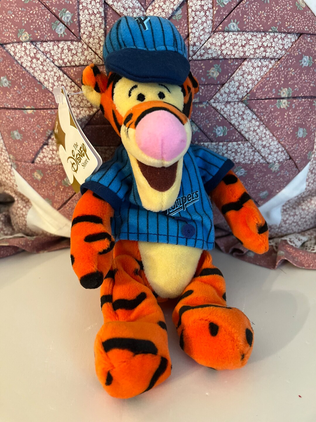 Vintage Disney Baseball Tigger Mini Bean Plush Toy Birthday Gift ...