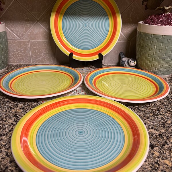 Striped Dinner Plate - Etsy