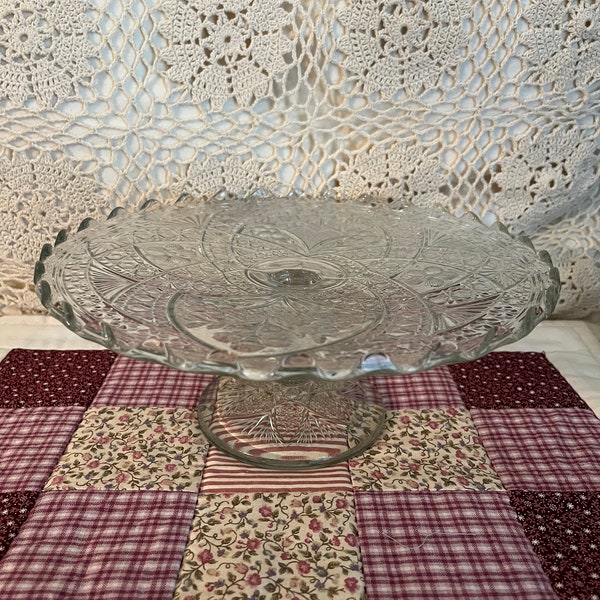 Glass Cake Plate - Etsy