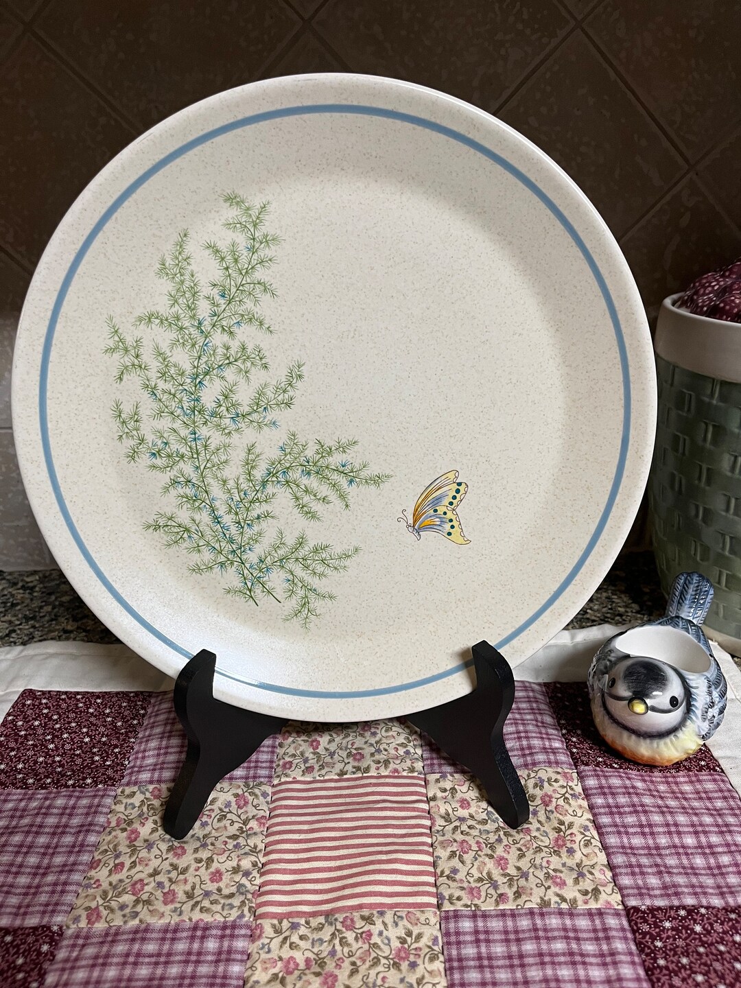 Vintage Lenox Temperware Fancy Free Dinner Plate Butterfly Plate ...