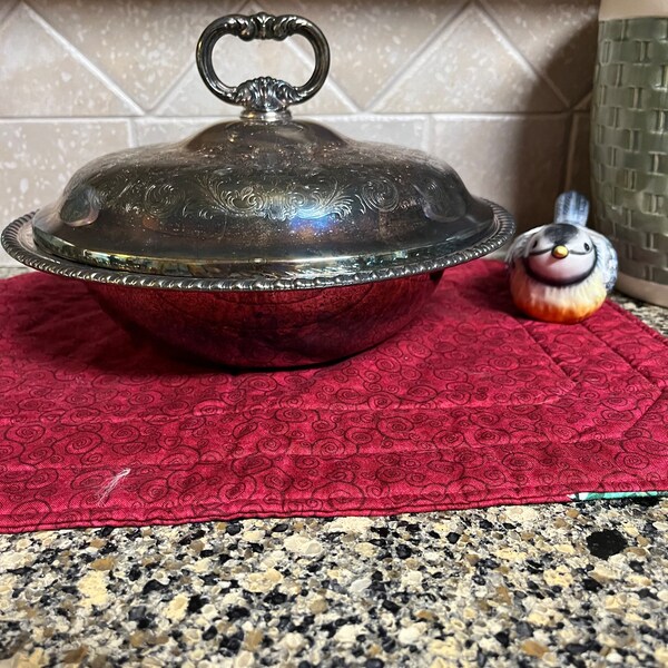 Silver Serving Bowl - Etsy