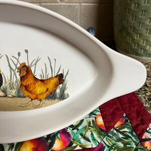 Vintage Kent Pottery Rooster Baking Dish Farmhouse Decor Farmhouse ...